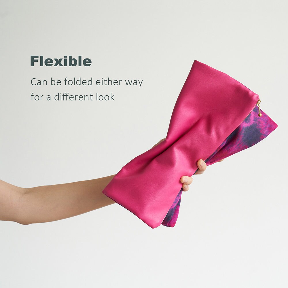 Big Pouch, Two-sided Fold Over Pouch, Wristlet Tie-dye Pattern Casual ...