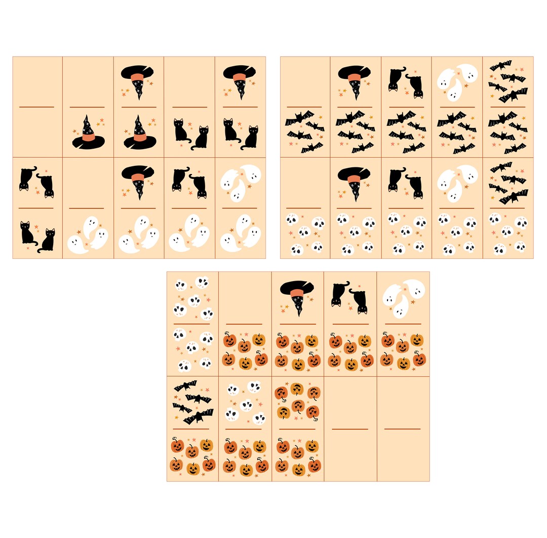 Halloween Dominoes Printable - Instant Download - Etsy