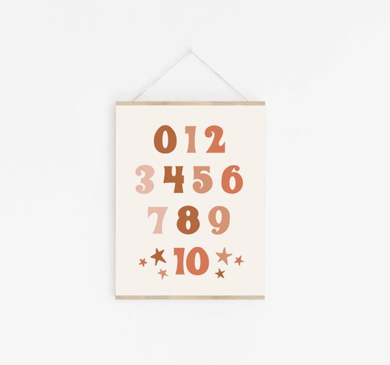 Groovy Numbers Printable Art INSTANT DOWNLOAD | Etsy