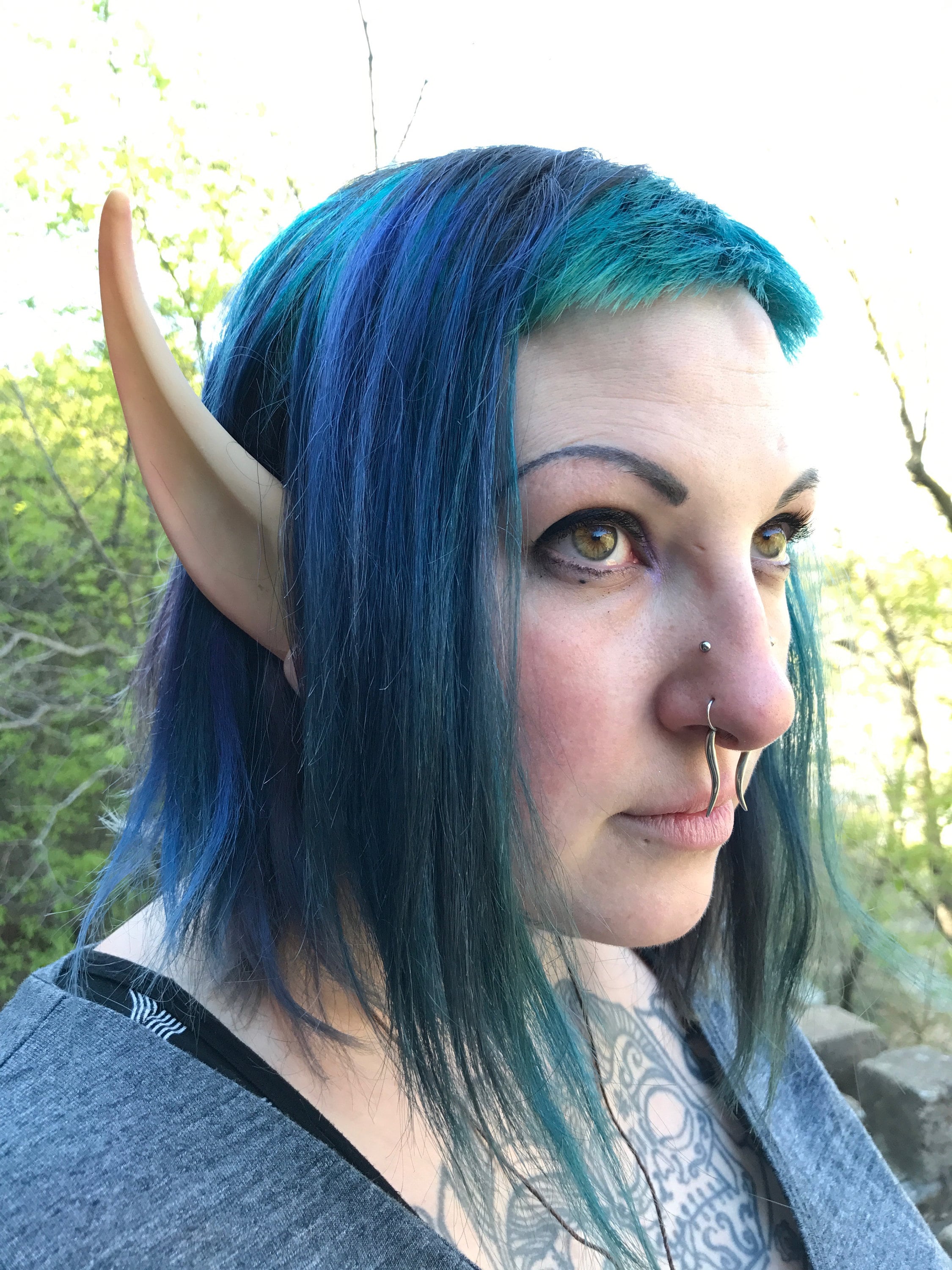 Custom Painted Extra Long Elf Ears for Link Warcraft Night Elf Elf ...
