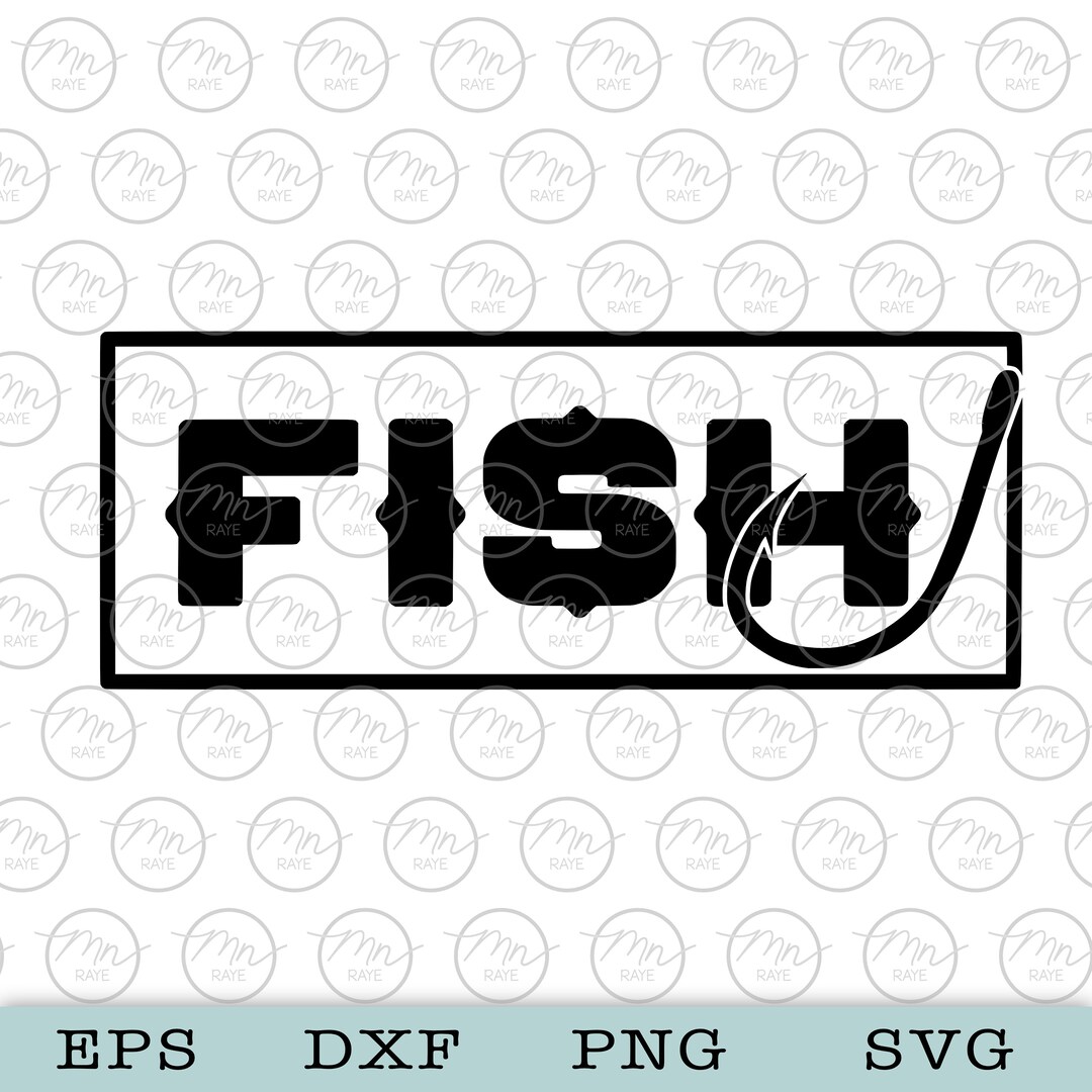 FISH Svg, Digital Clipart, Svg, Fishing Svg, Silhouette Cut Files ...