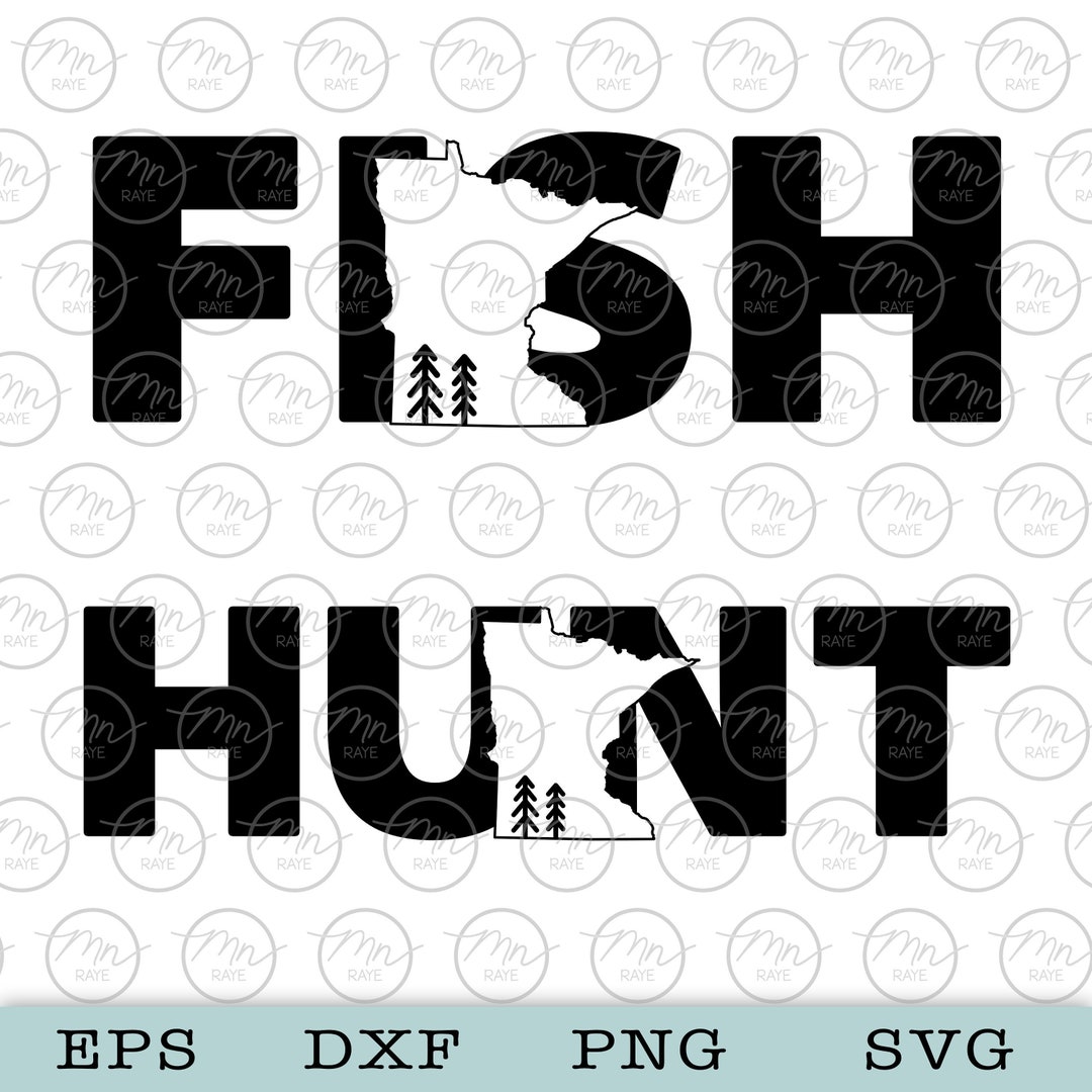 Hunt Fish Minnesota Svg, Nature Svg, Outdoor Svg, Nature Silhouette ...
