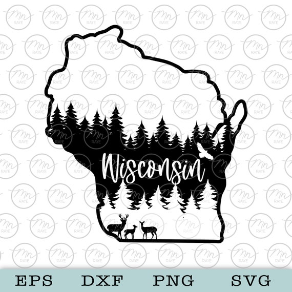 Trees Wisconsin Svg Nature Svg Outdoor Svg Nature - Etsy