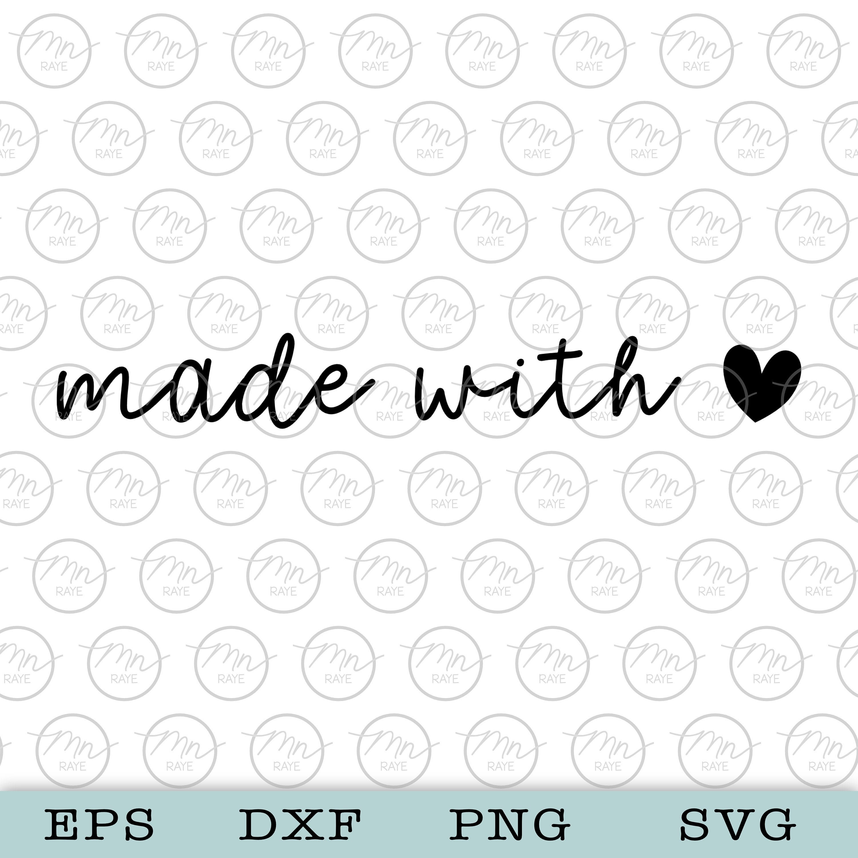 Made With Love Svg Love Digital Clipart Svg Files for - Etsy