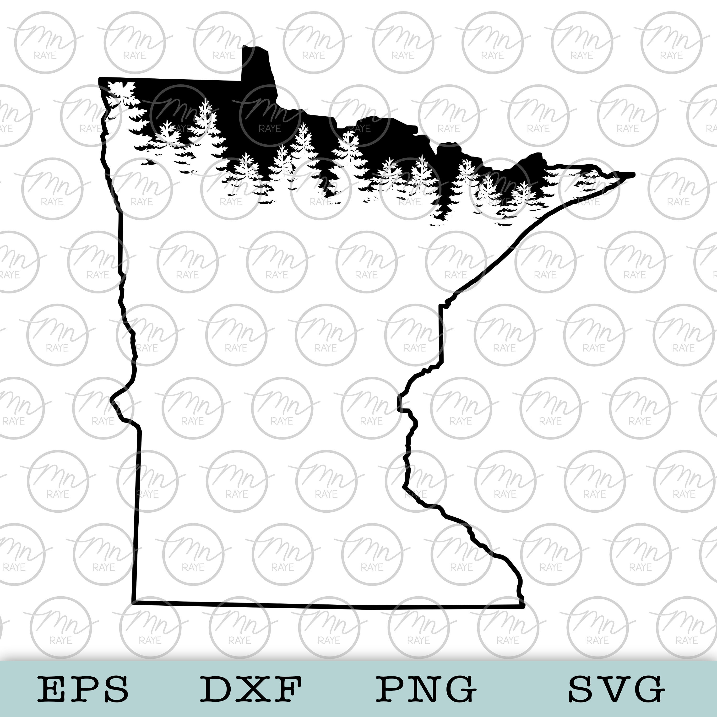 Minnesota treeline svg Nature svg Outdoor svg Nature | Etsy