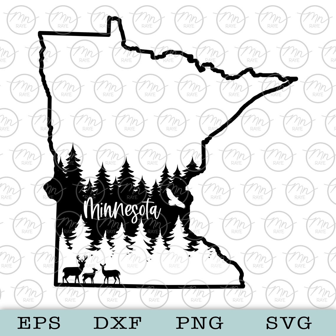 Trees Minnesota Svg, Nature Svg, Outdoor Svg, Nature Silhouette, Svg ...