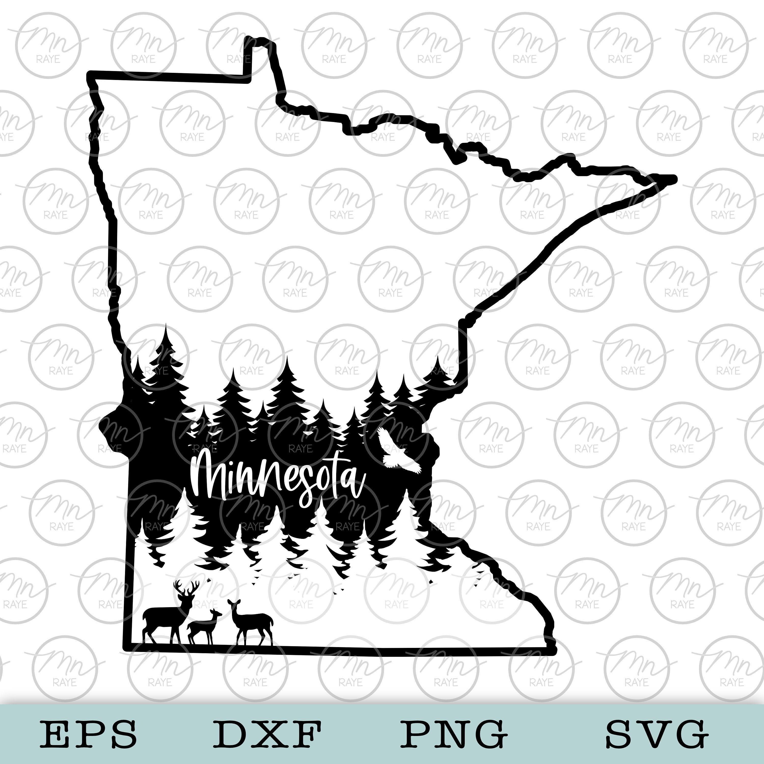 Trees Minnesota Svg Nature Svg Outdoor Svg Nature - Etsy
