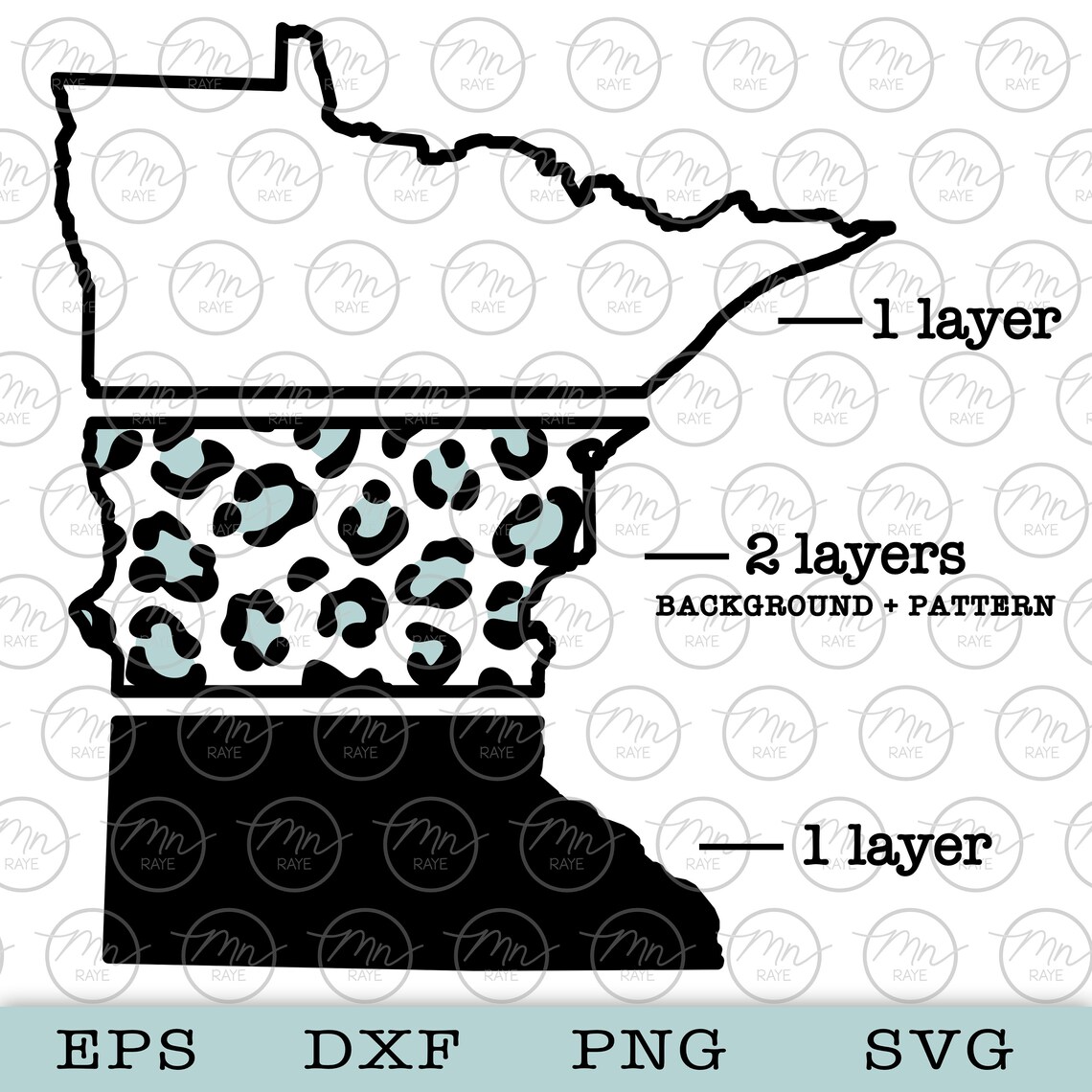 Minnesota Svg MN Svg Leopard Svg Silhouette Svg Png Dxf - Etsy