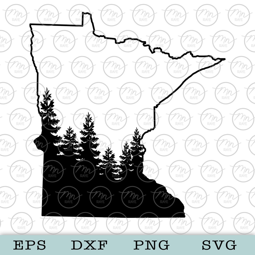 Pine Tree Minnesota Svg, Nature Svg, Outdoor Svg, Nature Silhouette ...