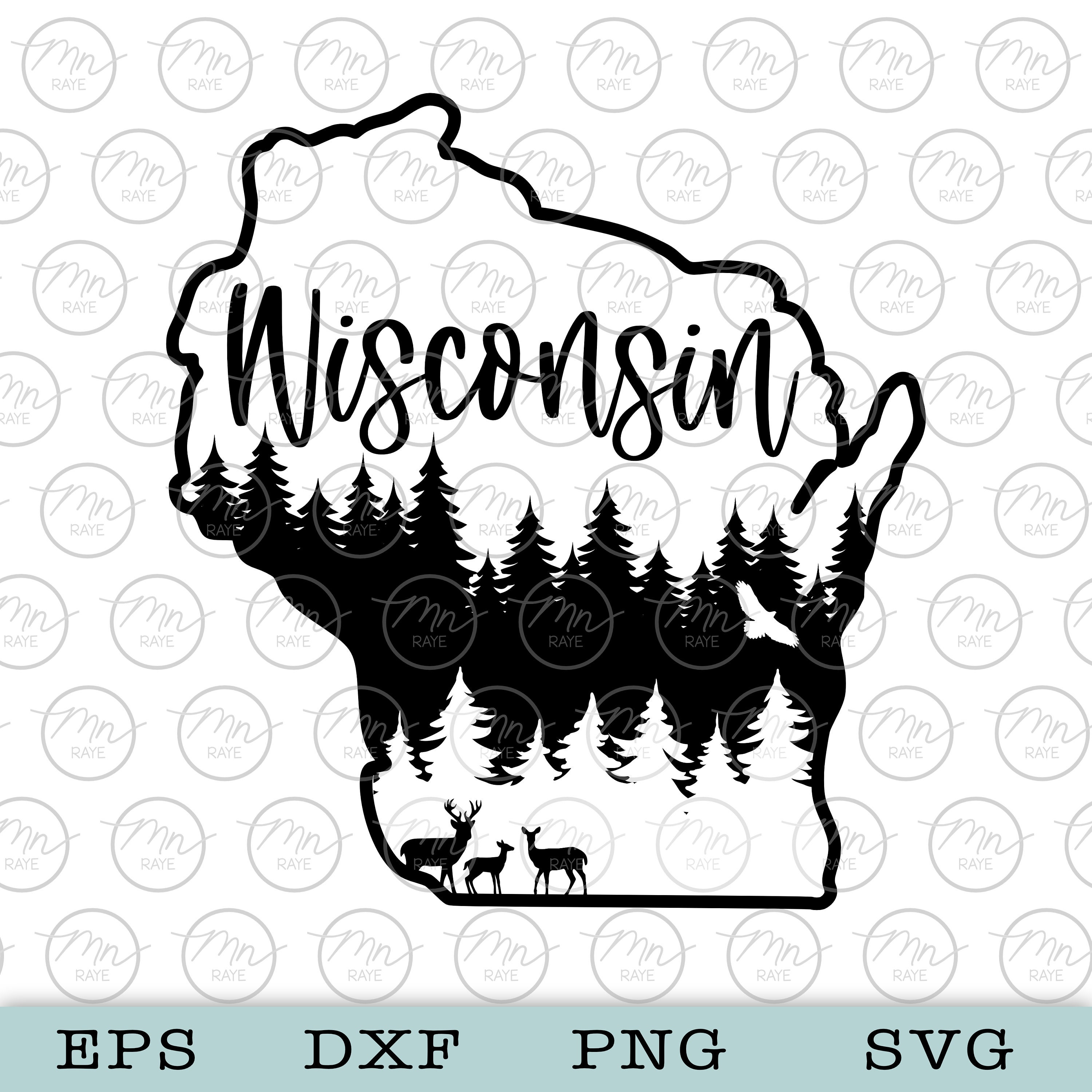 Wisconsin Svg Nature Svg Outdoor Svg Nature Silhouette - Etsy
