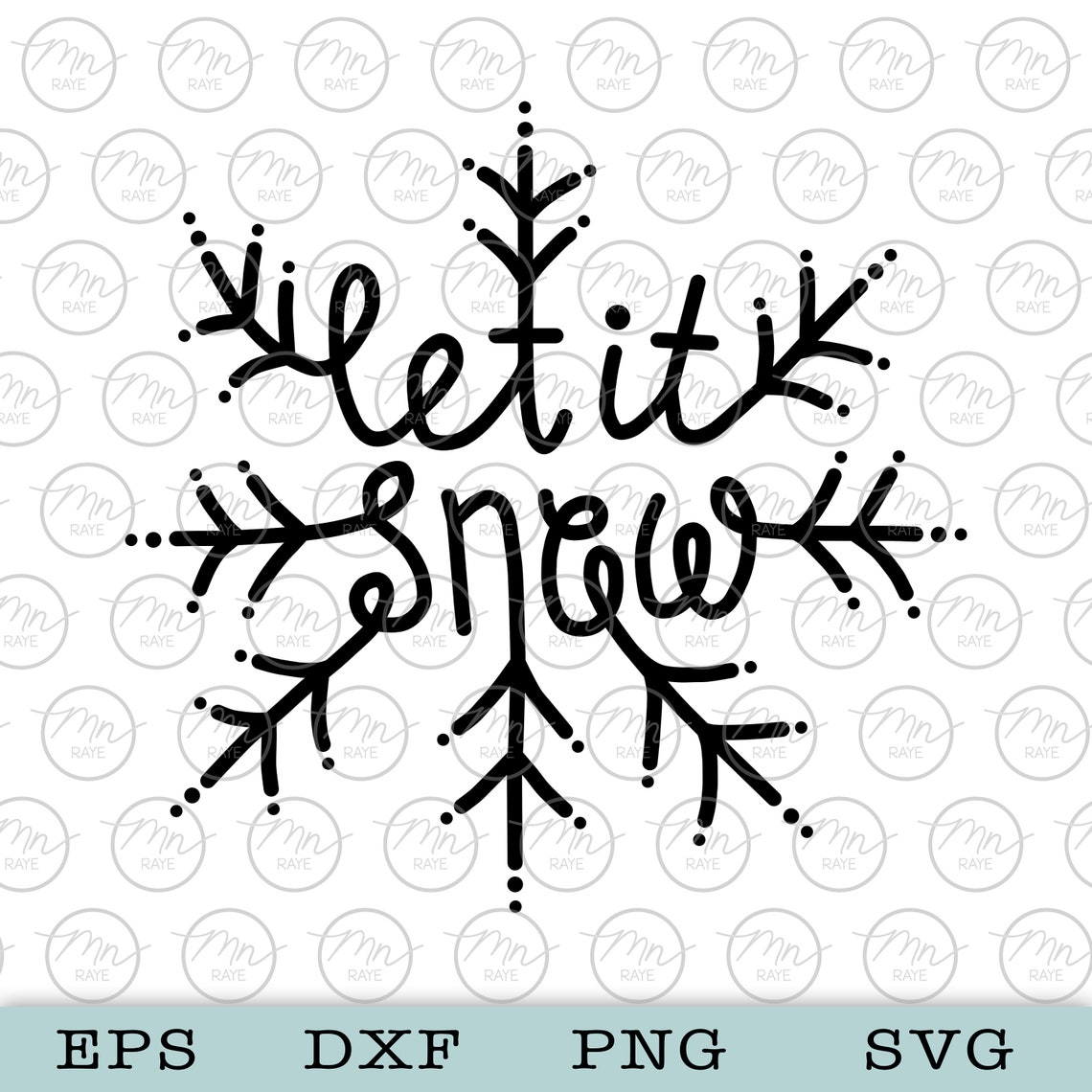 Let It Snow Snowflake Svg Digital Clipart Files for Cricut - Etsy