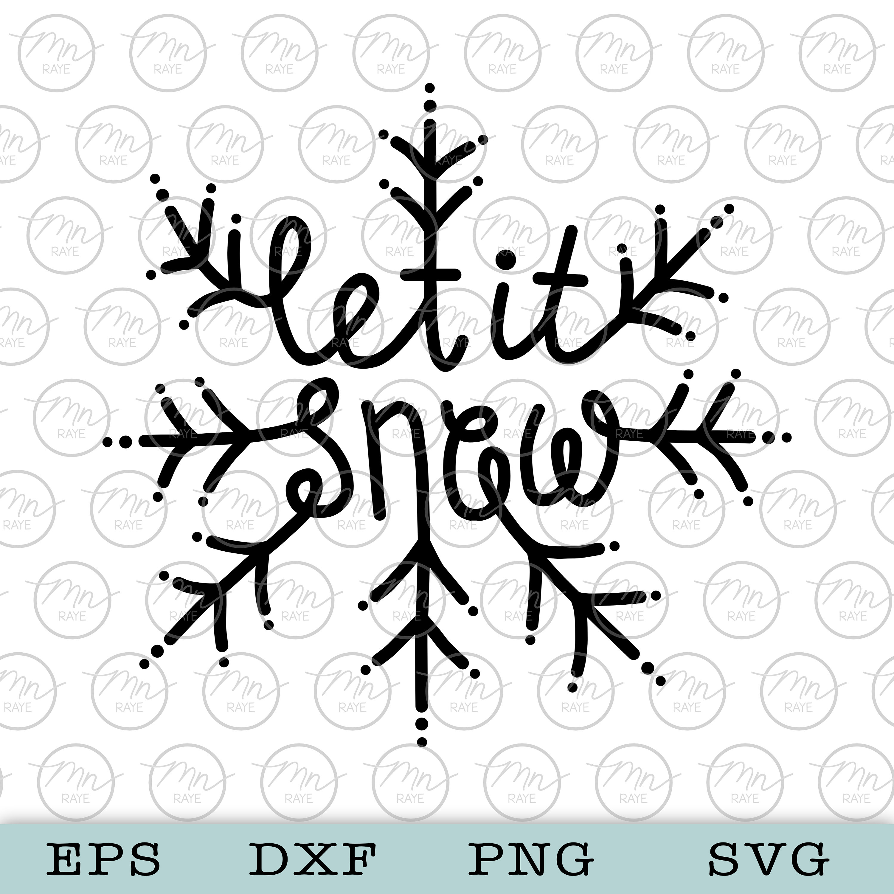 Let It Snow Snowflake Svg, Digital Clipart, Files for Cricut ...