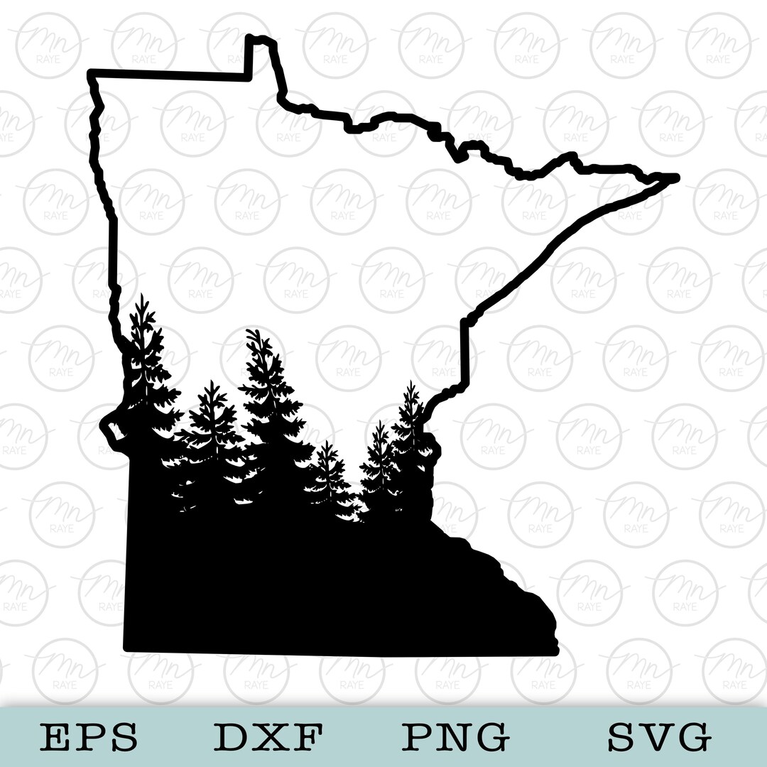 Leaning Pine Tree Minnesota Svg, Nature Svg, Outdoor Svg, Nature ...
