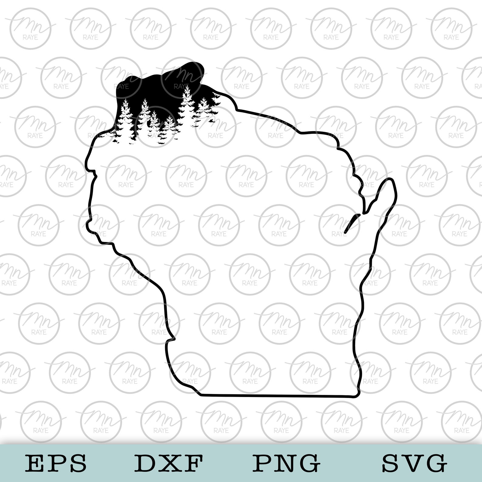 Wisconsin Treeline Svg, Nature Svg, Outdoor Svg, Nature Silhouette, Svg ...