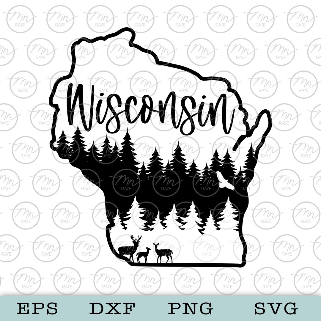 Wisconsin Svg, Nature Svg, Outdoor Svg, Nature Silhouette, Svg, Png ...