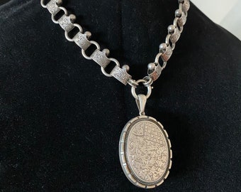 Antique Sterling Book Chain - Etsy