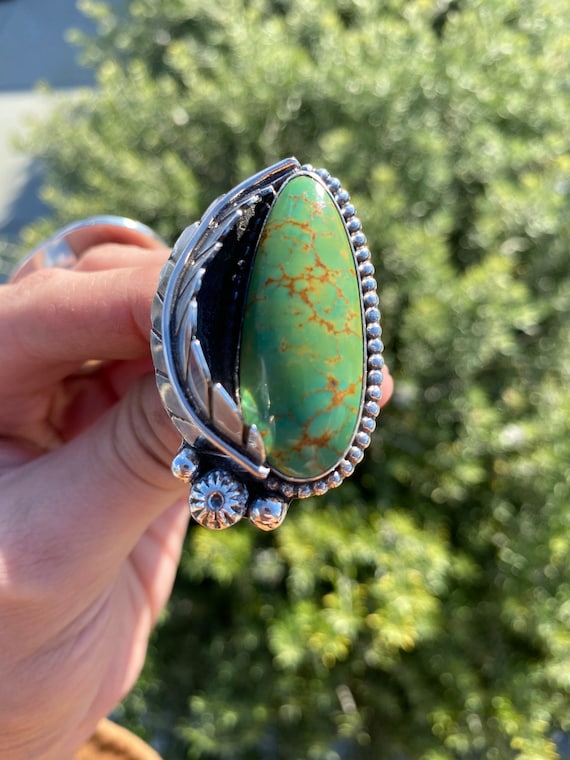 AAA Grade Kingman Gold Matrix Turquoise and Sterling Silver - Etsy