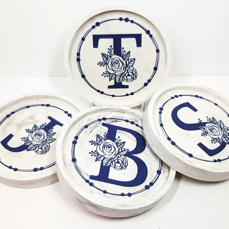 Letter Coaster - Etsy