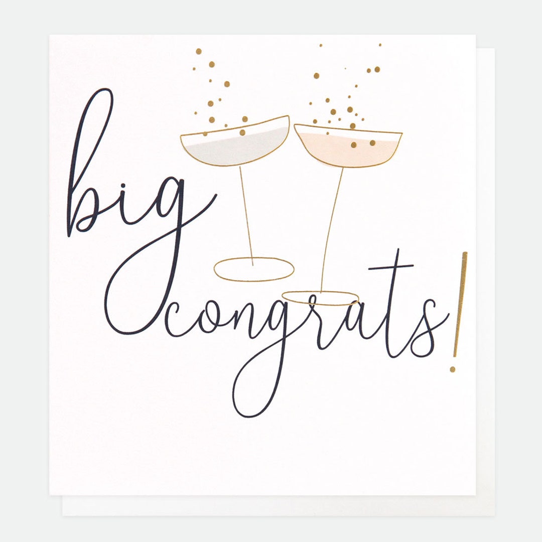 Caroline Gardner Big Congrats Greetings Card - Etsy UK