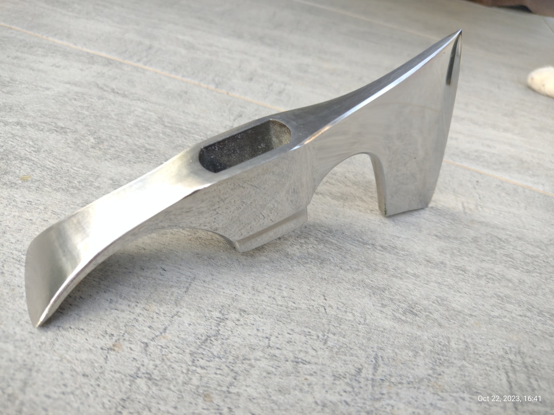 Handmade Stainless Steel Axe Adze Head: Bearded Hatchet, Two-blade Tool ...