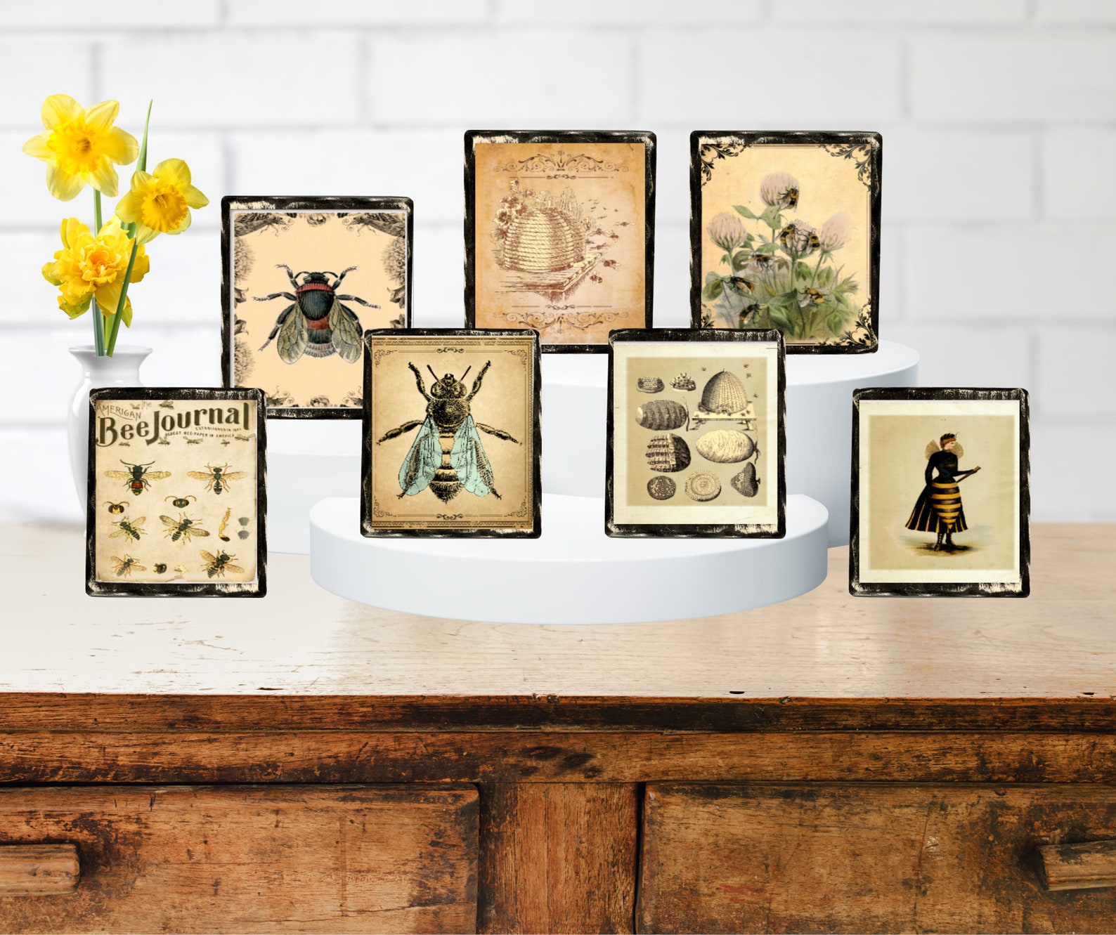 Vintage Honey Bee Decor/ Sign, Bee Tiered Tray, Bee Kitchen Decor ...