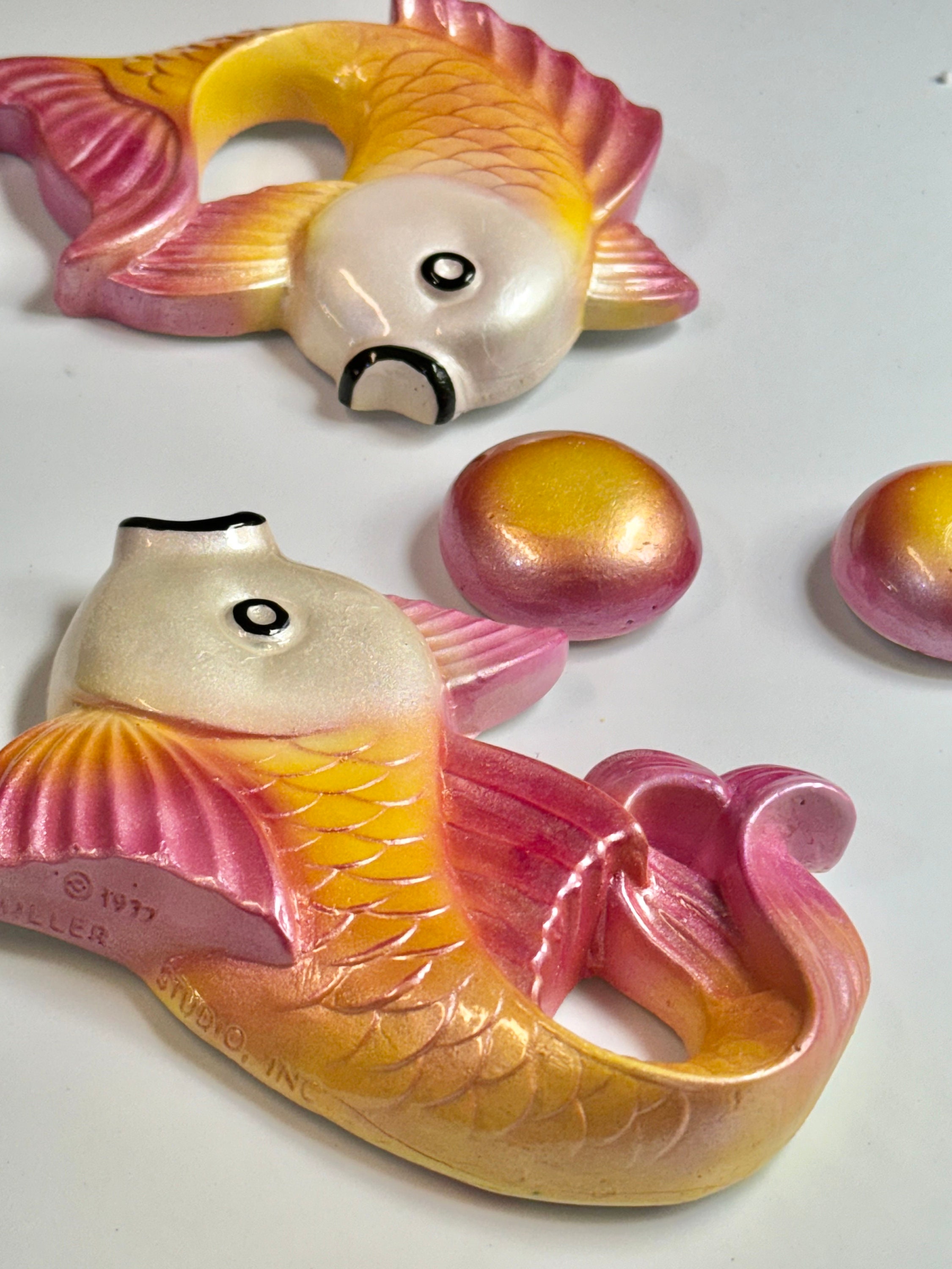 Chalkware Fish Wall Art Set by Miller Studio, Kitschy Wall Art, Retro ...