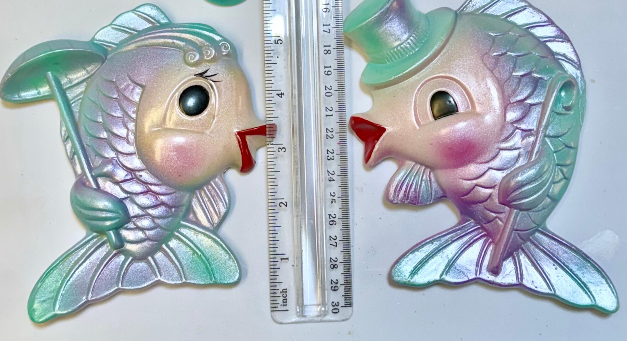 Anthropomorphic Fish Wall Art: Kitschy Vintage Chalkware Retro Decor - Etsy