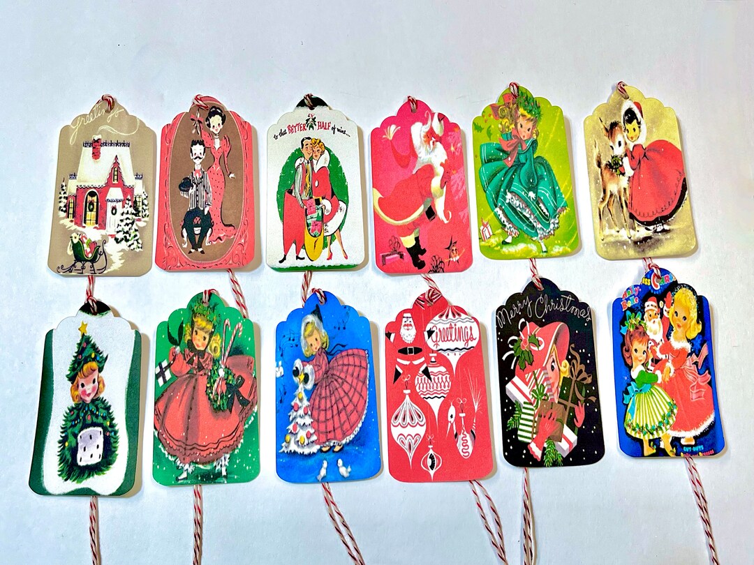 Handmade Christmas Gift Tags Vintage Style Holiday Gift Tags - Etsy
