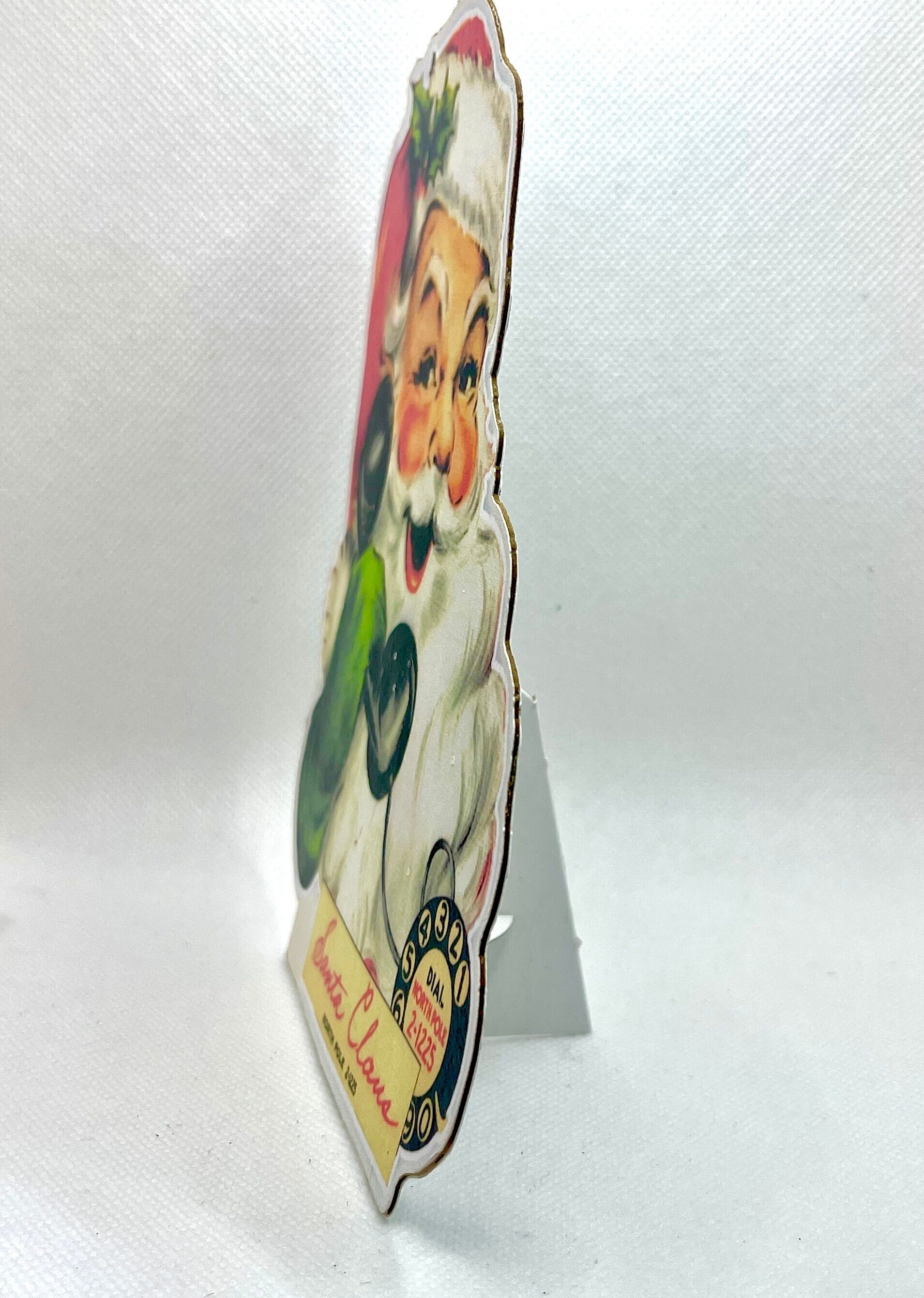 Handmade Vintage Style Santa Christmas Decoration Dummy Board Standee ...