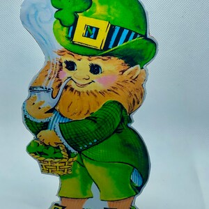 Leprechaun St. Patricks Day Decor Standee, Vintage Insp Shelf Decor ...