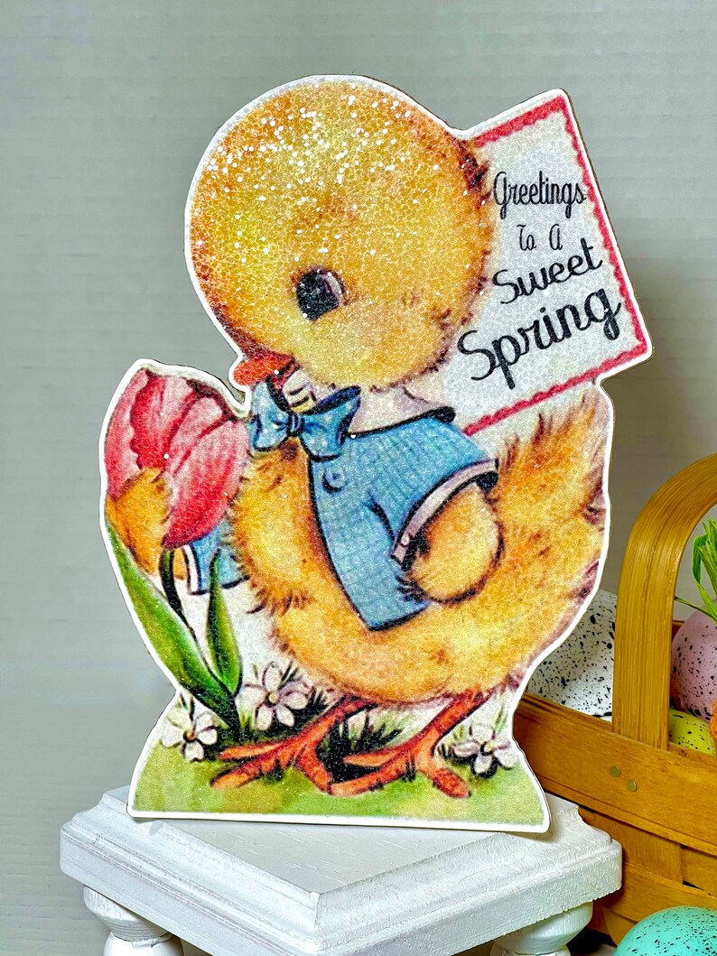 Vintage Easter Standee: Farmhouse Spring Shelf Decor - Etsy