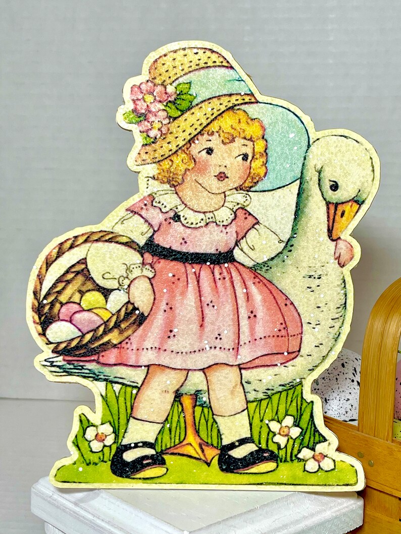Vintage Easter Standee: Farmhouse Spring Shelf Decor - Etsy