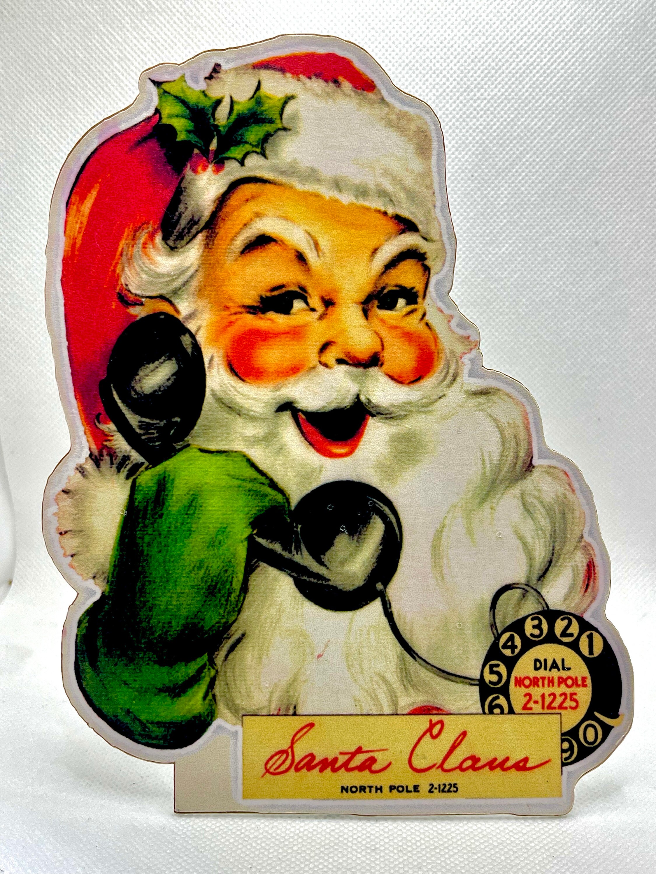 Handmade Vintage Style Santa Christmas Decoration Dummy Board Standee ...