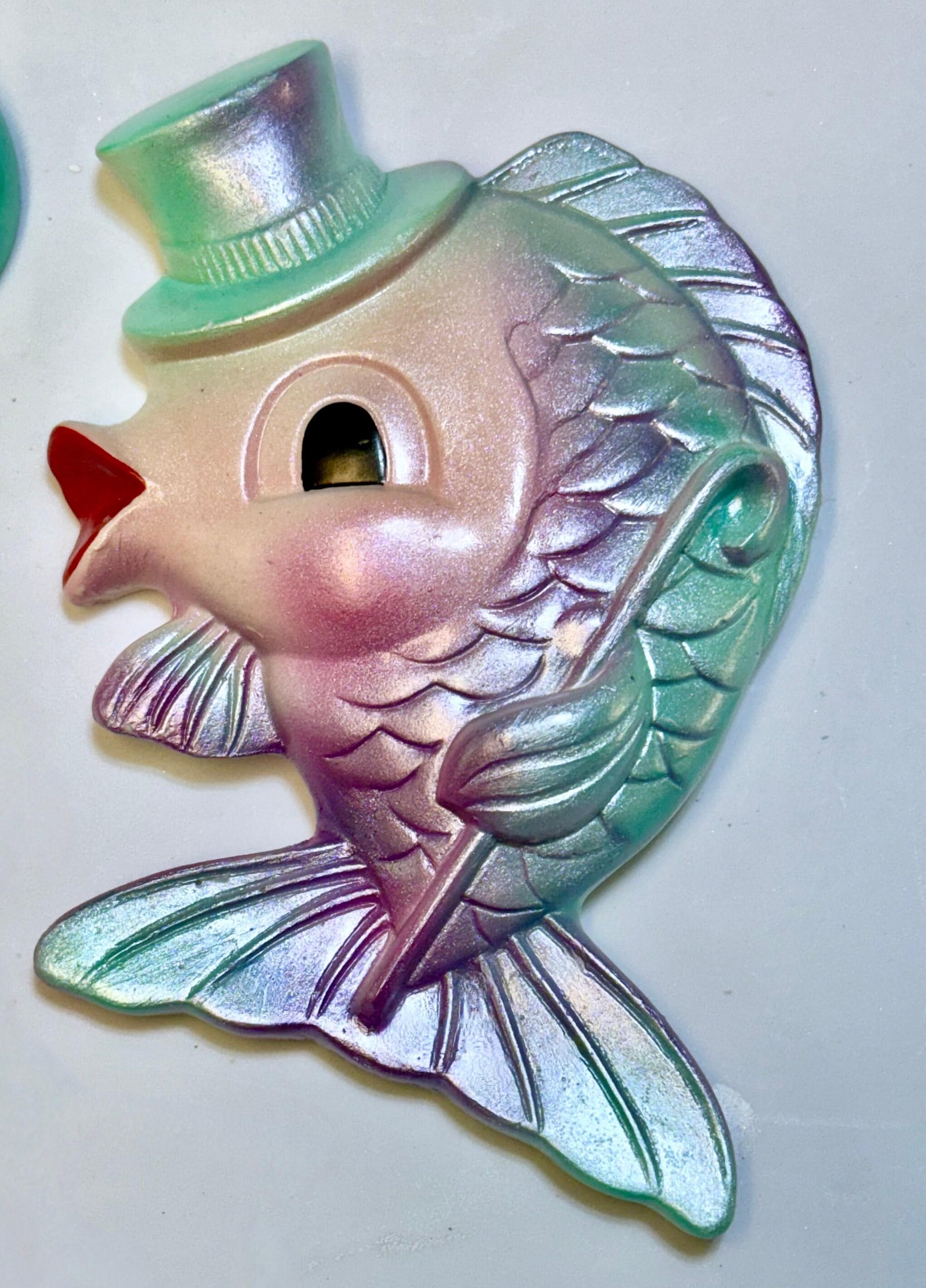 Anthropomorphic Fish Wall Art: Kitschy Vintage Chalkware Retro Decor - Etsy