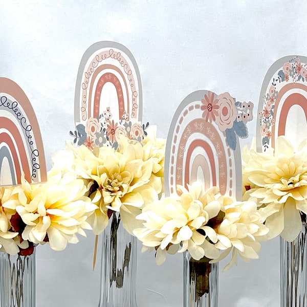 Neutral Rainbow Party Decor - Etsy