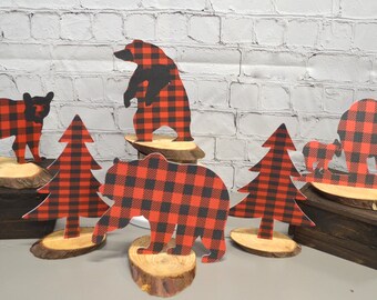 Buffalo Plaid Centerpieces - Etsy