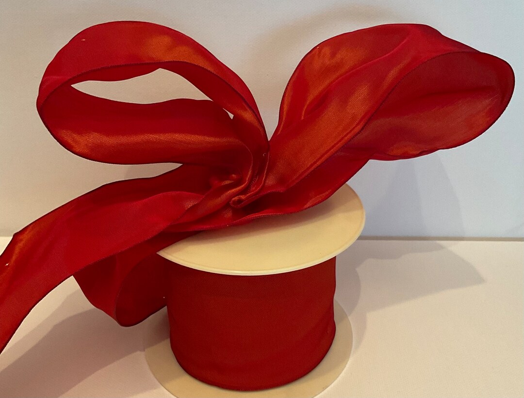 Vintage French Wired Ribbon Burnt Orange Iridescent Width 2-3/4 Inches ...