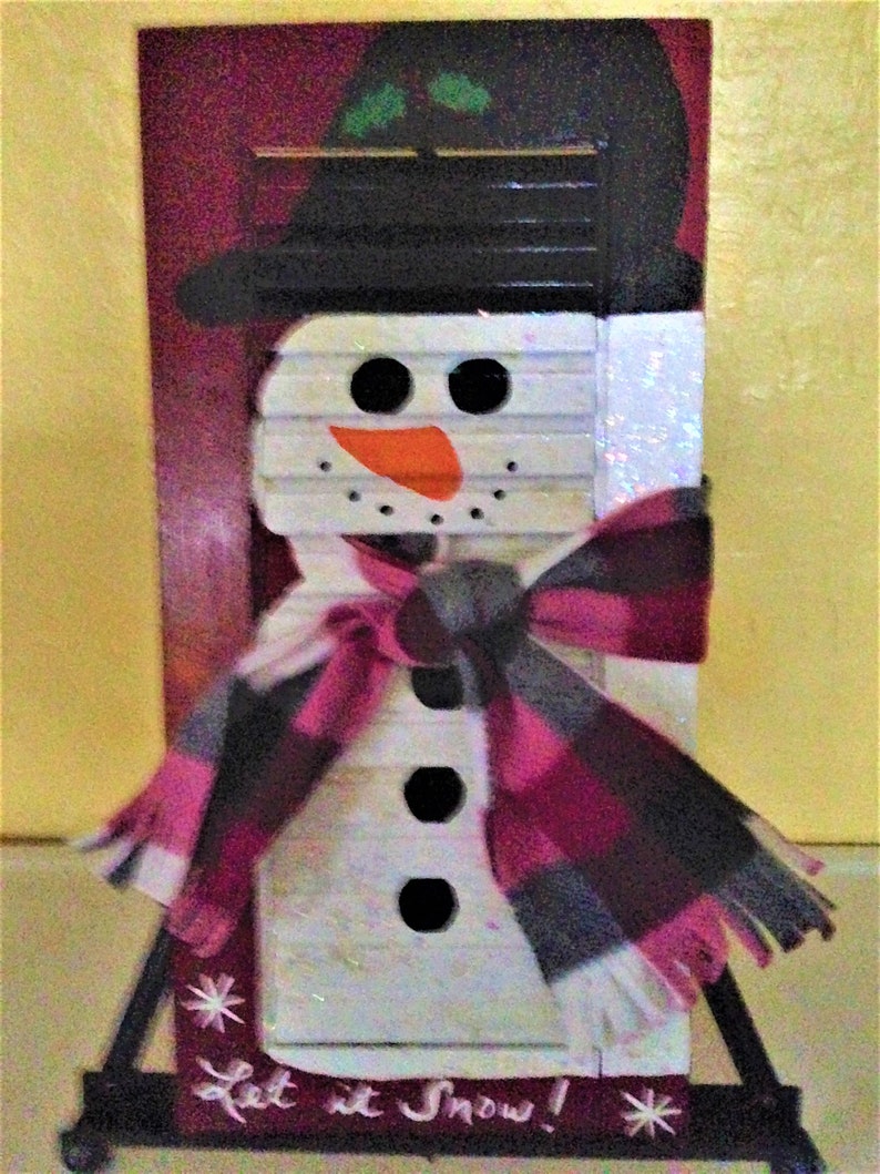 Holiday Snowman Shutter - Etsy