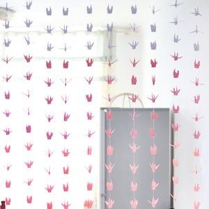 200 Paper Cranes/10 Strands-set of 20/ Shade Pink Rose White - Etsy