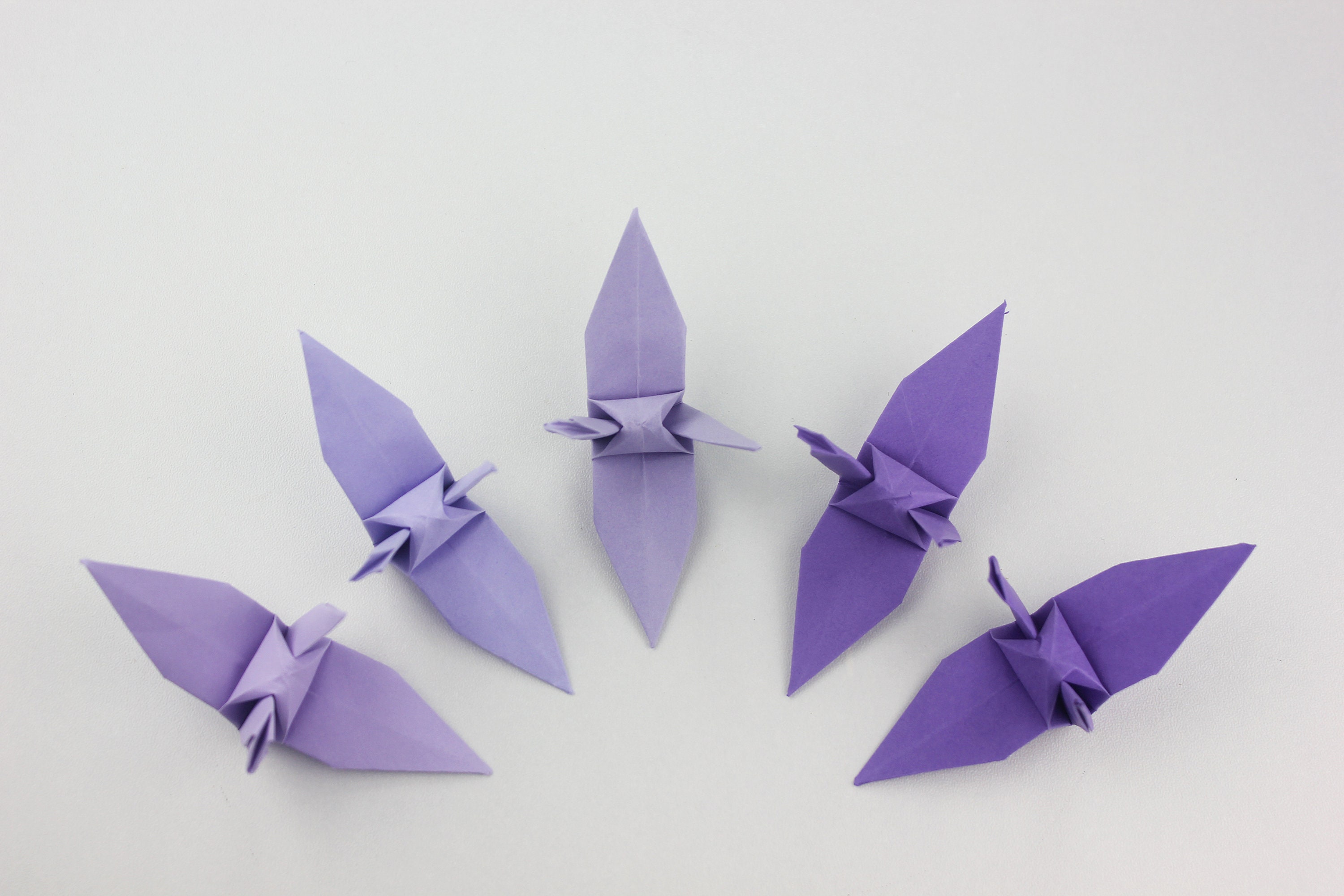 100 Purple Gradation Tones Origami Paper Cranes Purple Shades - Etsy