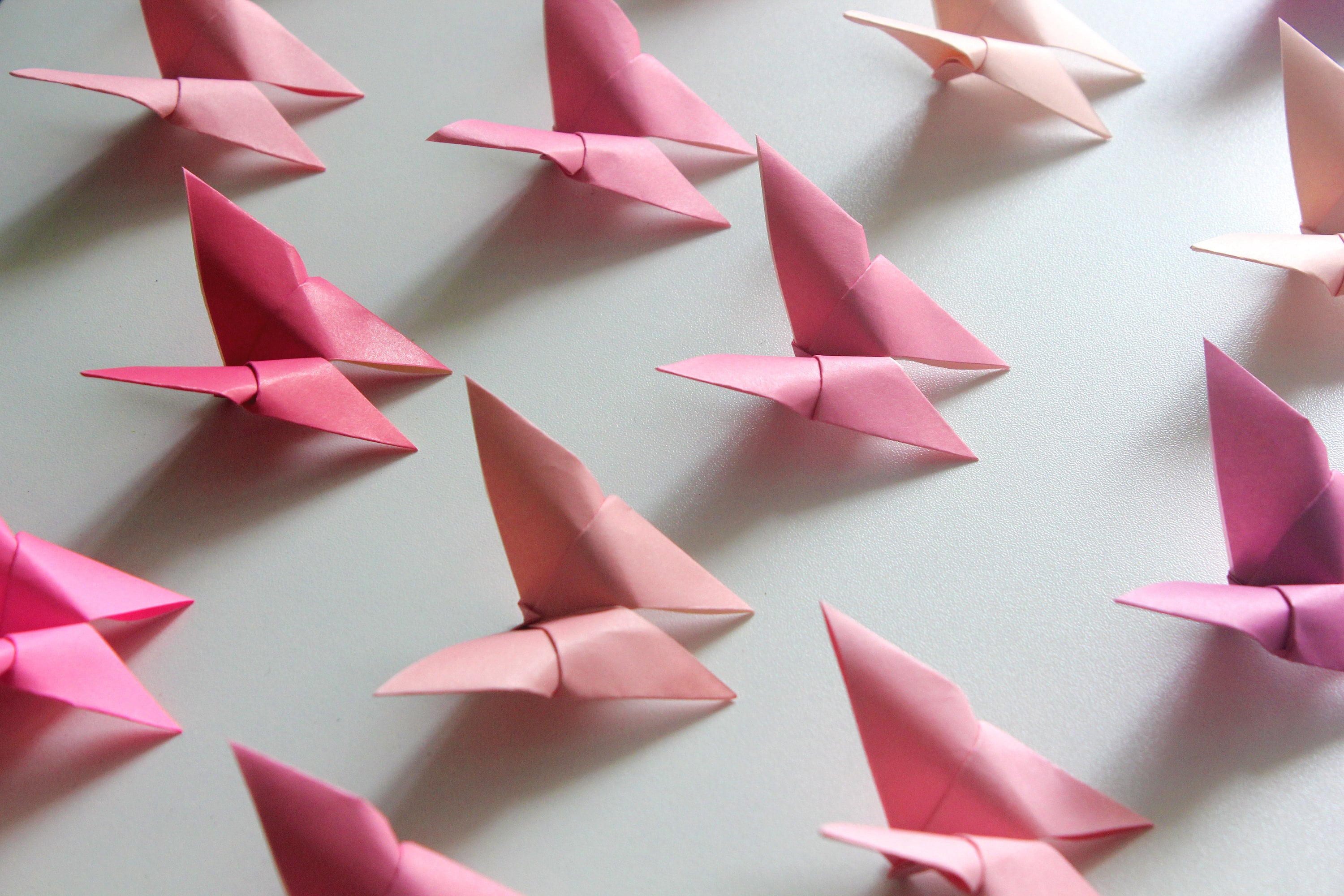 Set of 30 Origami Shades of Pink Butterflies 3D Paper Pinks - Etsy
