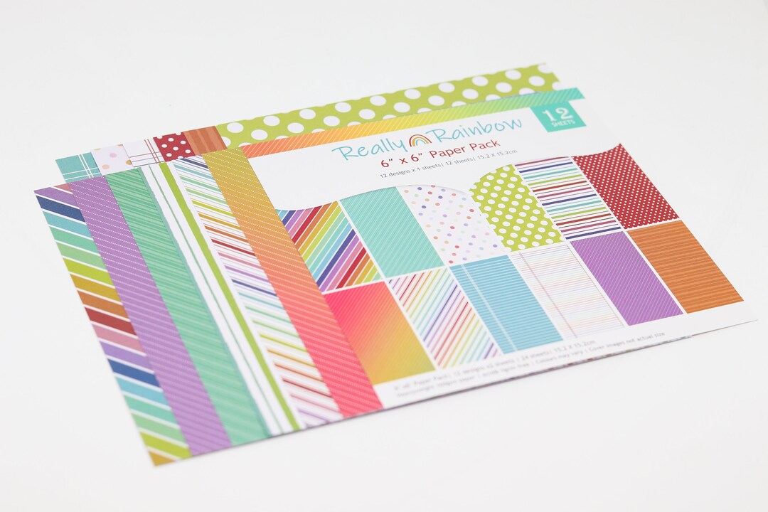 Rainbow Colors Assorted Origami Paper Pack Chiyogami Washi Origami ...