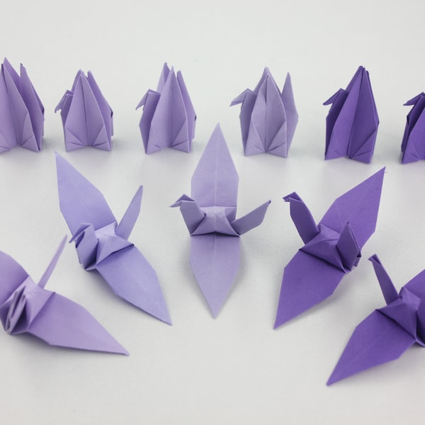 Purple Origami Crane - Etsy