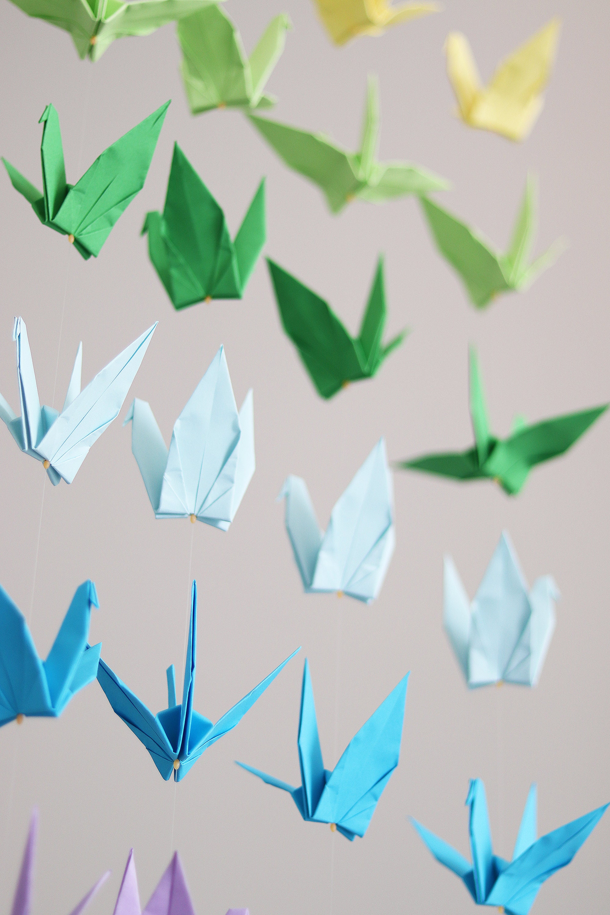 1000 Rainbow Colors Paper Cranes/ Origami Crane Strand Wedding - Etsy UK