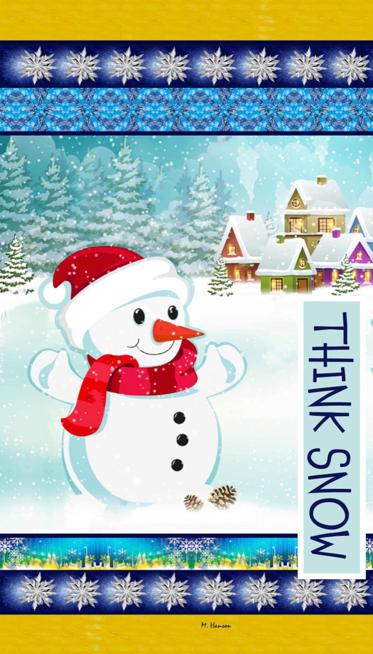 Think Snow, Snowman, Winter, Christmas, Decor, Garden Art, Peace Pole ...