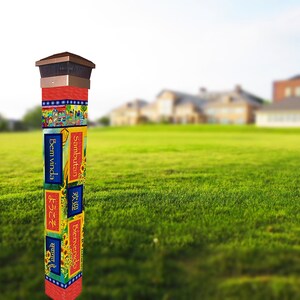 Welcome Garden Pole 41" A Sign of Peace With Solar Light Outdoor ...