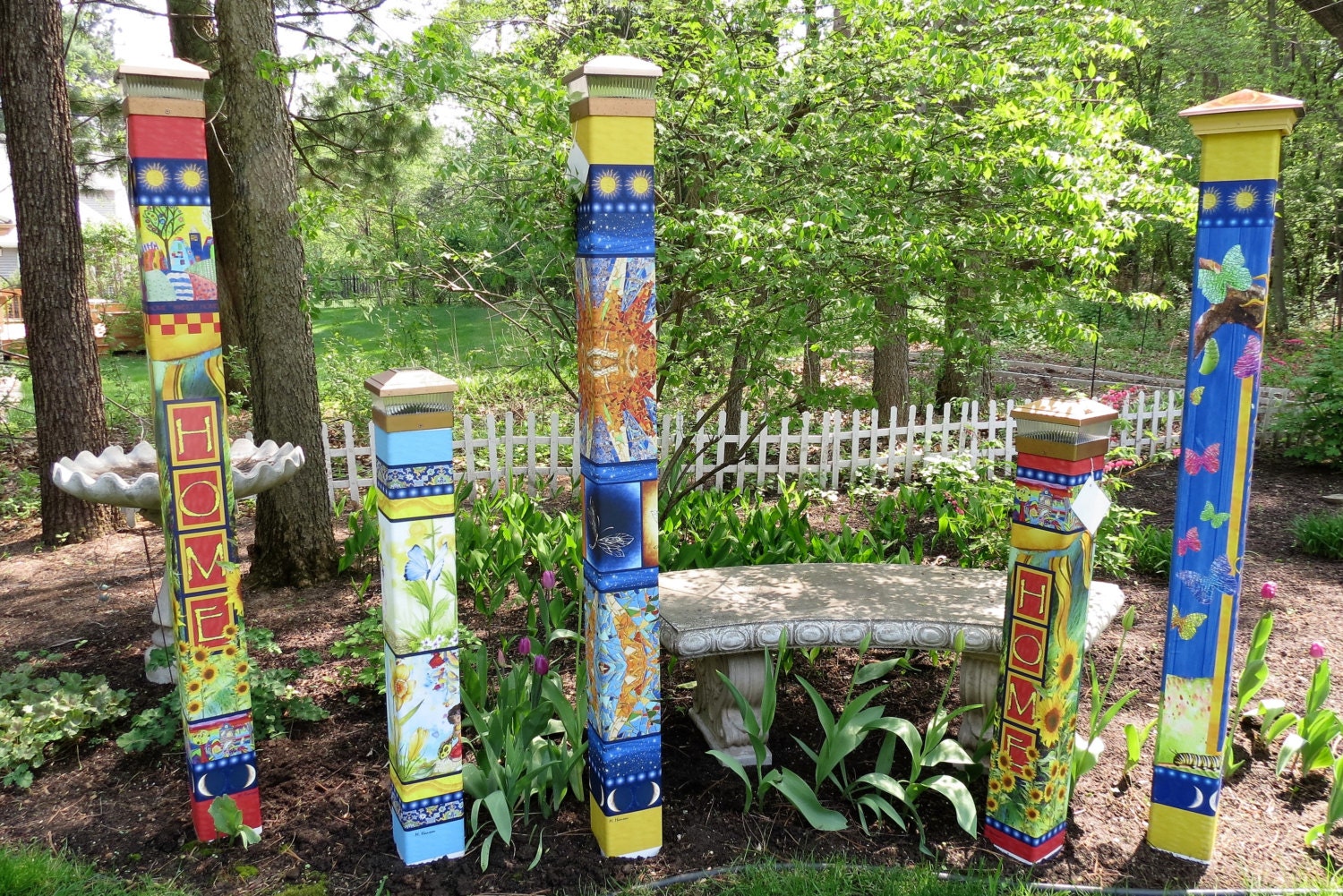 Live Laugh Love Bug's Life Garden Art Peace Pole With Solar Light 64 ...