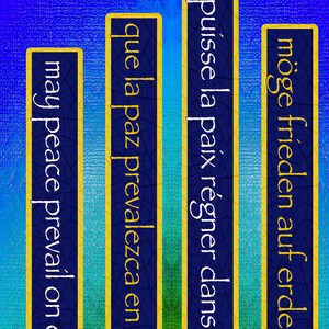 May Peace Prevail on Earth Garden Peace Welcome Pole With Solar Light ...