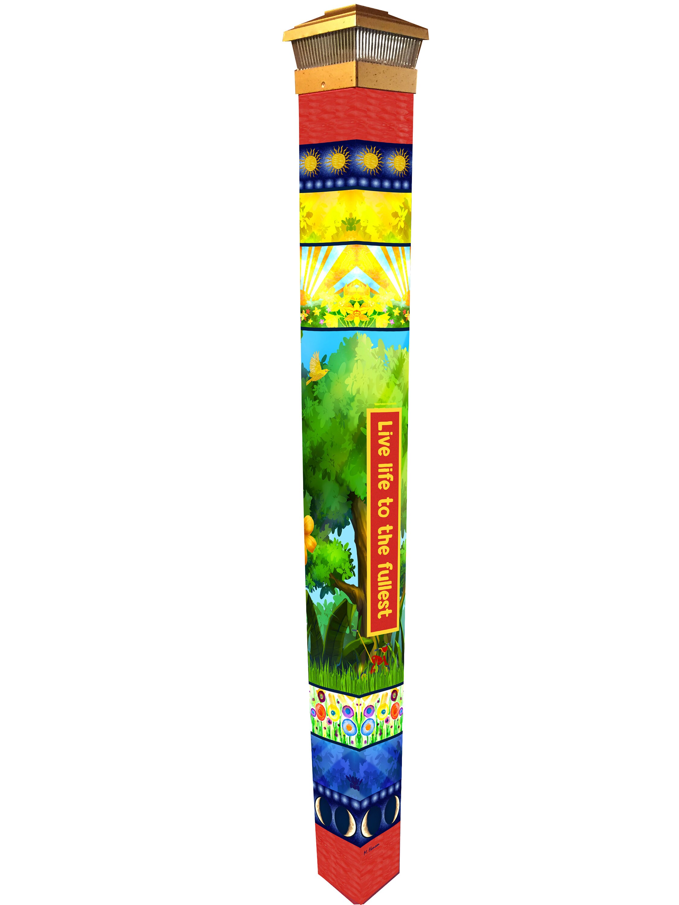 Enjoy Life Garden Peace Pole With Solar Light 64" - Etsy