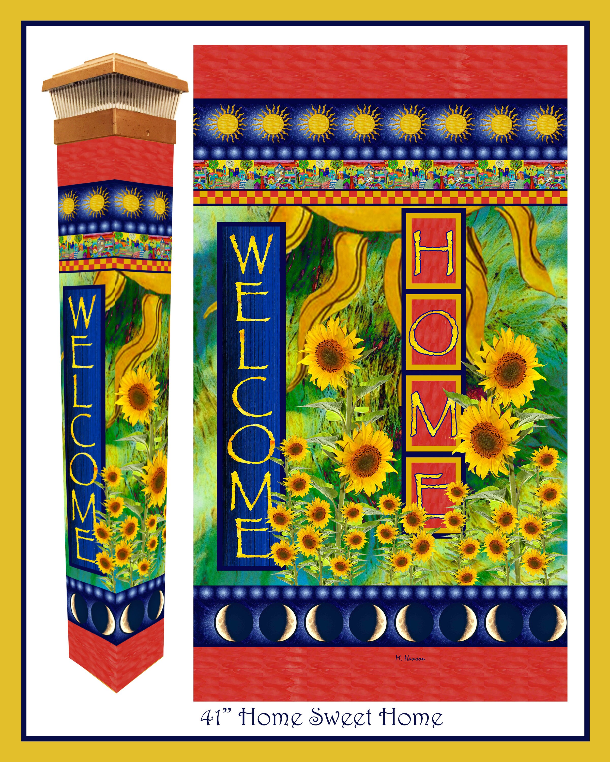 Garden Pole Home Sweet Home Welcome Peace Pole With Solar Light 41" - Etsy